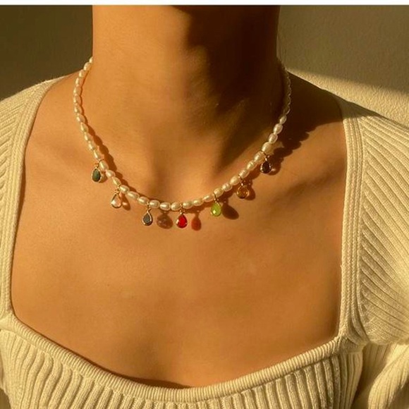 Jewelry | Last One Hand Strung Rainbow Freshwater Pearl Necklace | Poshmark